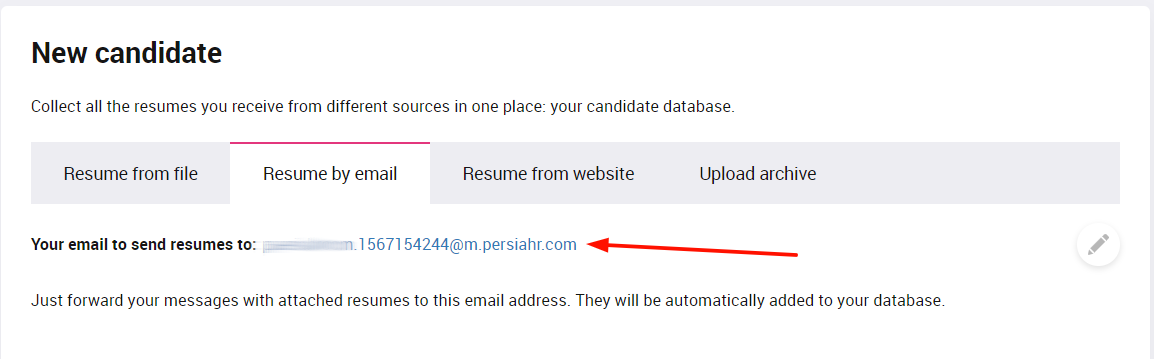 How to set up email forwarding with a resume directly in PersiaHR ...